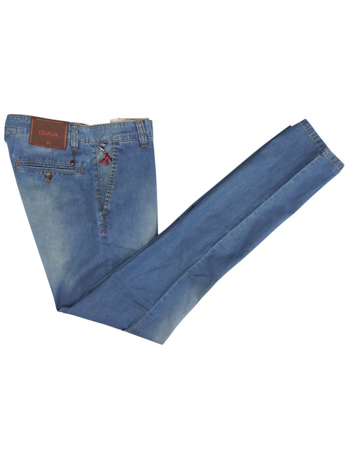 Isaia Blue Cotton Jeans | IsuiT
