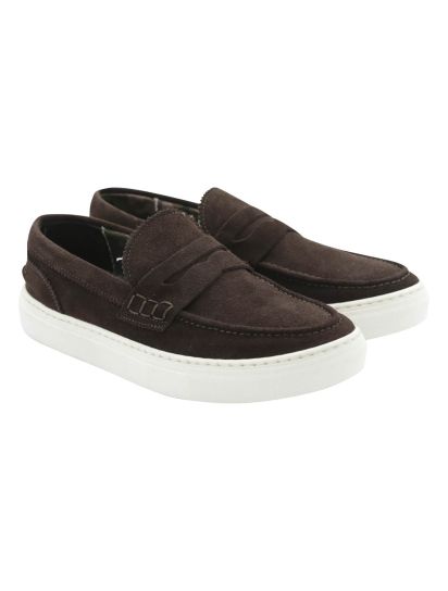 Fefè Brown Leather Suede Sneakers | IsuiT