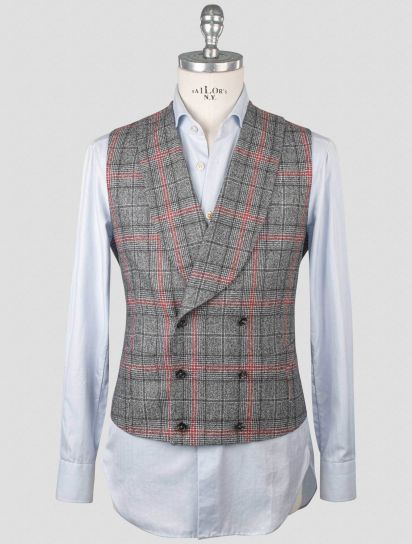 Isaia Multicolor Wool Double Breasted Vest | IsuiT