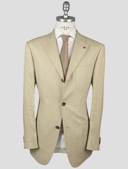 Isaia Beige Linen Blazer | IsuiT
