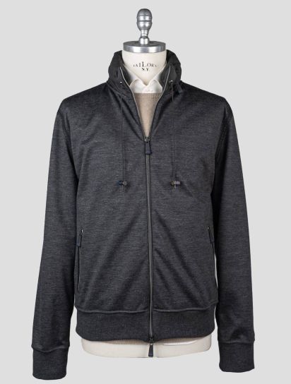 Kiton Knt Gray Cotton Virgin Wool Coat | IsuiT