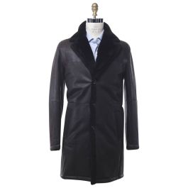 KITON Brown Leather Chinchilla Fur Coat | IsuiT