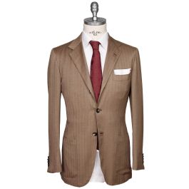 Kiton Light Brown Vicuna Peru Cashmere Silk Blazer | IsuiT