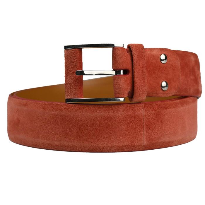 Zilli Orange Leather Suede Belt | IsuiT
