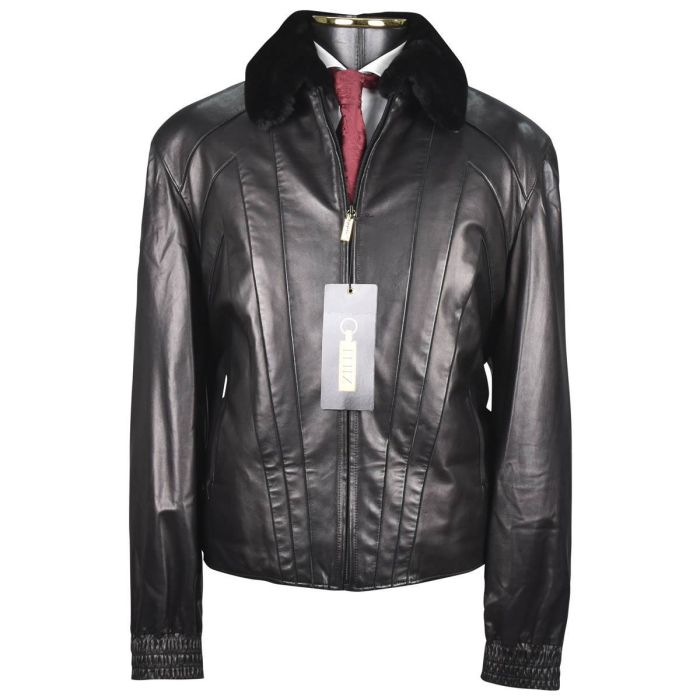 Zilli Black Leather Weasel Mink Fur Coat | IsuiT