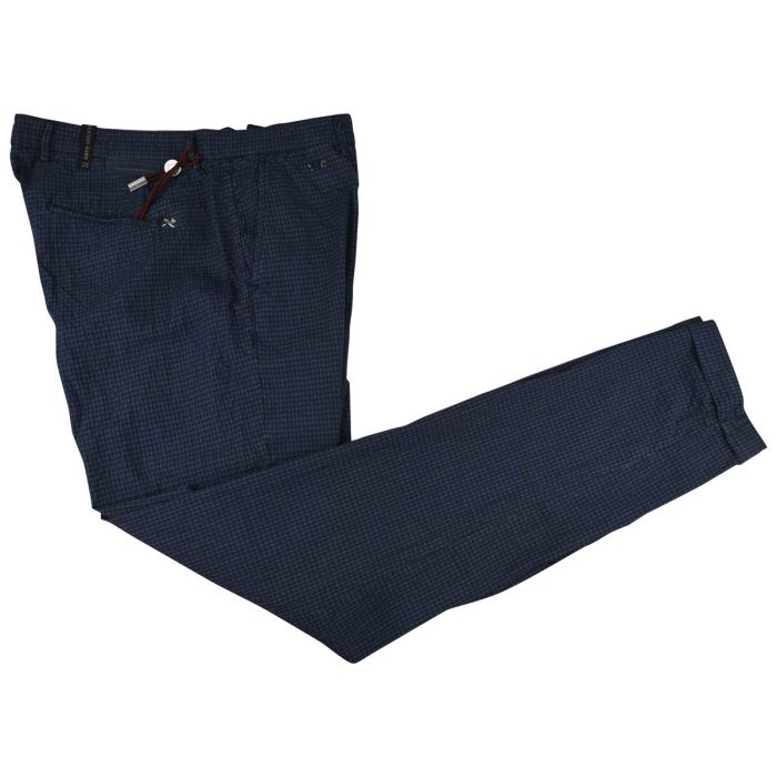 Sartoria Tramarossa Blue Cotton Pl Ea Pants | IsuiT
