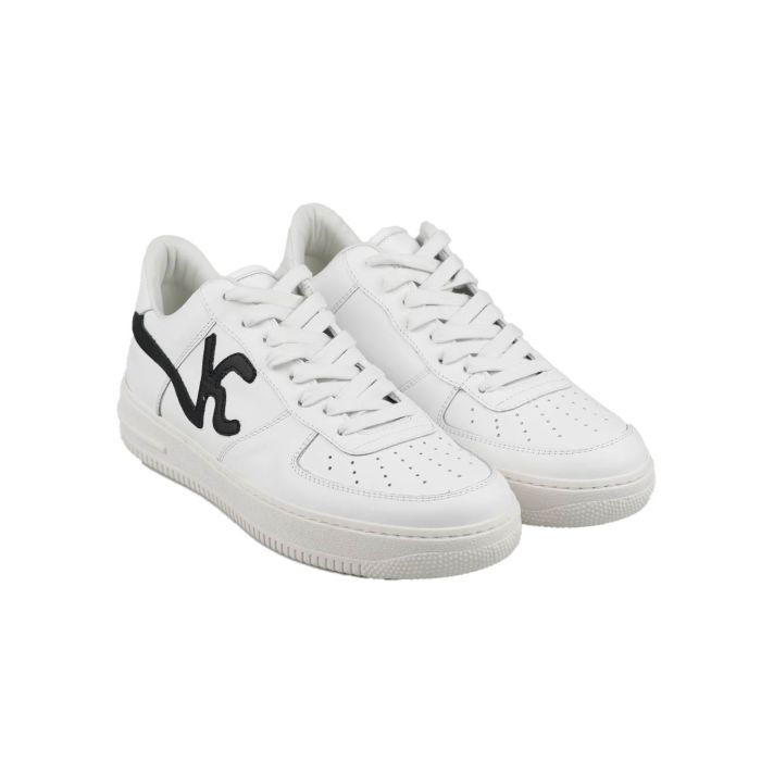 KNT Kiton White Black Leather Sneakers | IsuiT