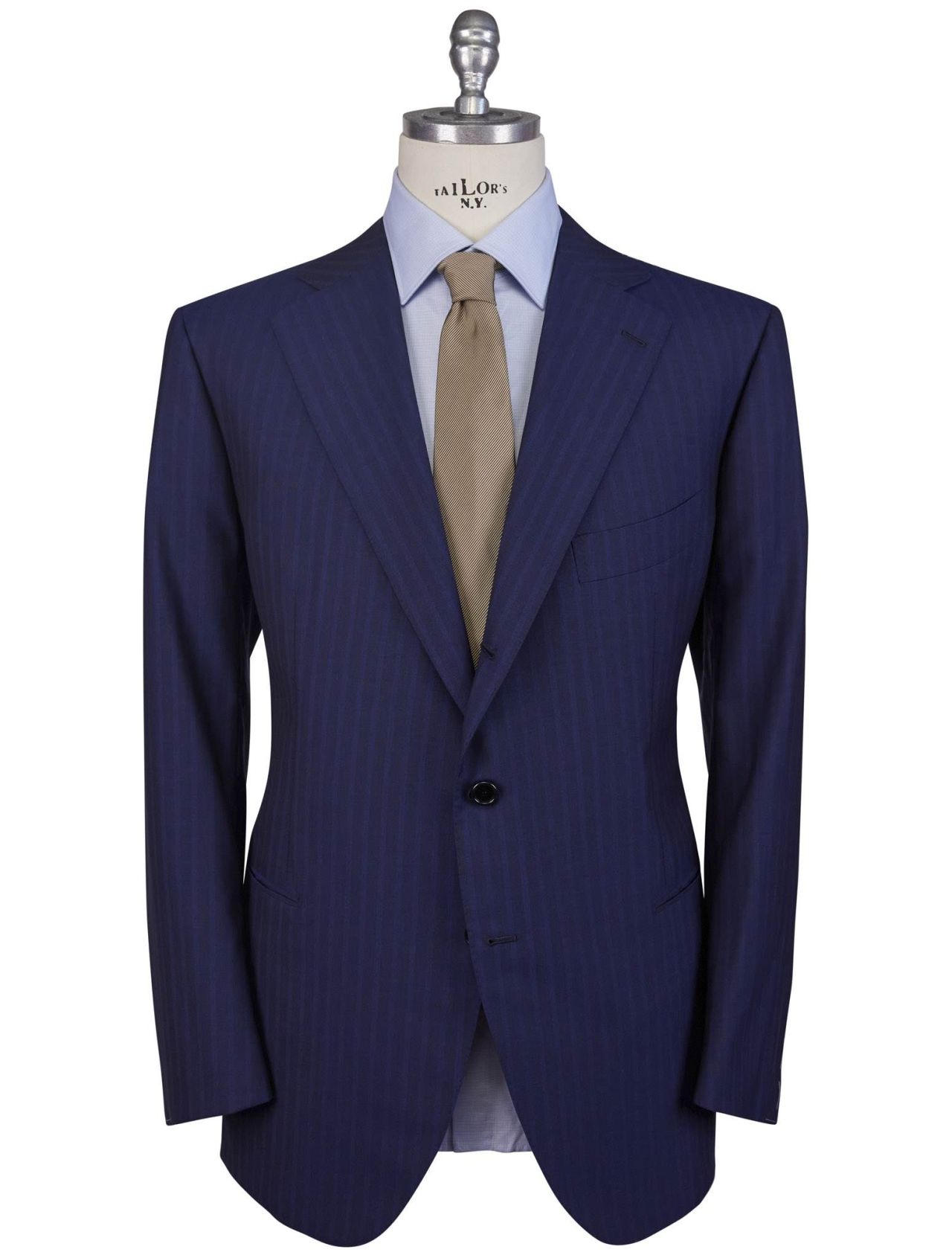 Cesare Attolini Black Blue Wool 130'S Suit | IsuiT