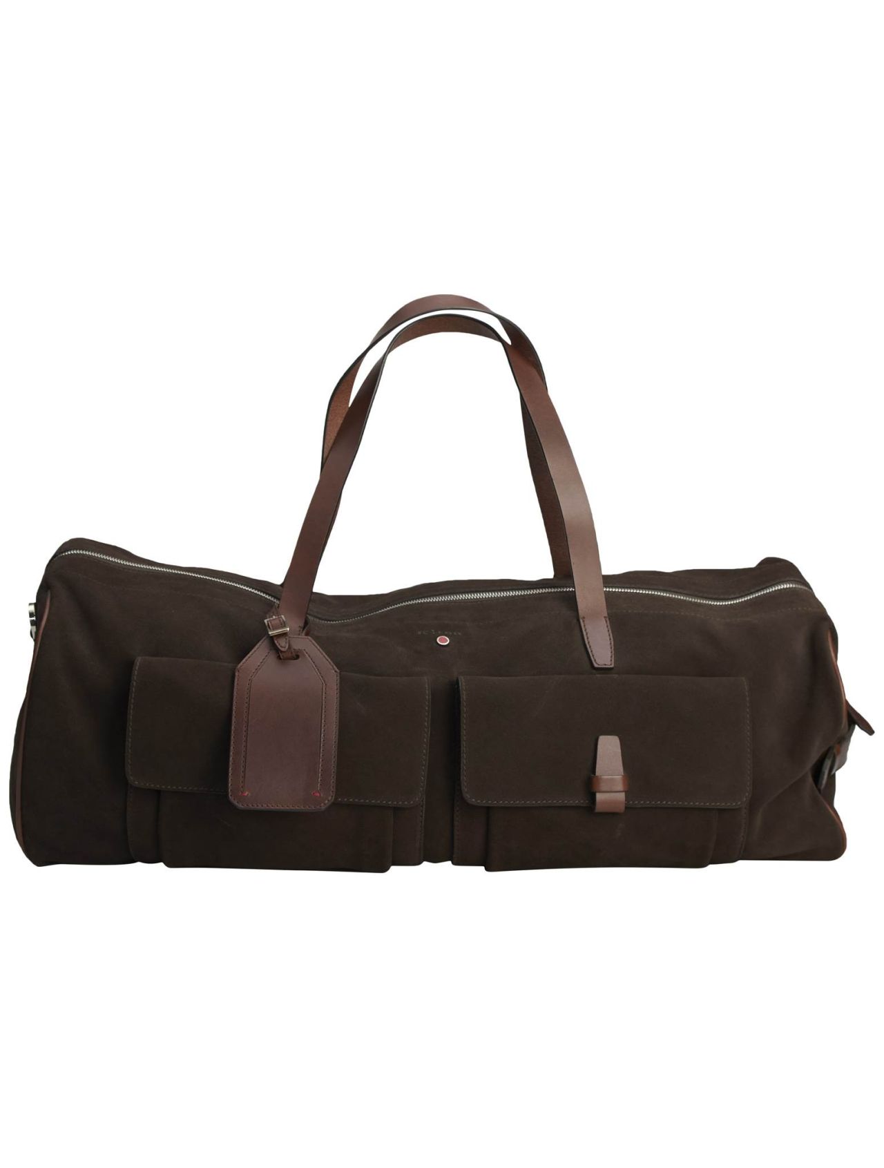 Kiton Brown Leather Suede Travelbag | IsuiT