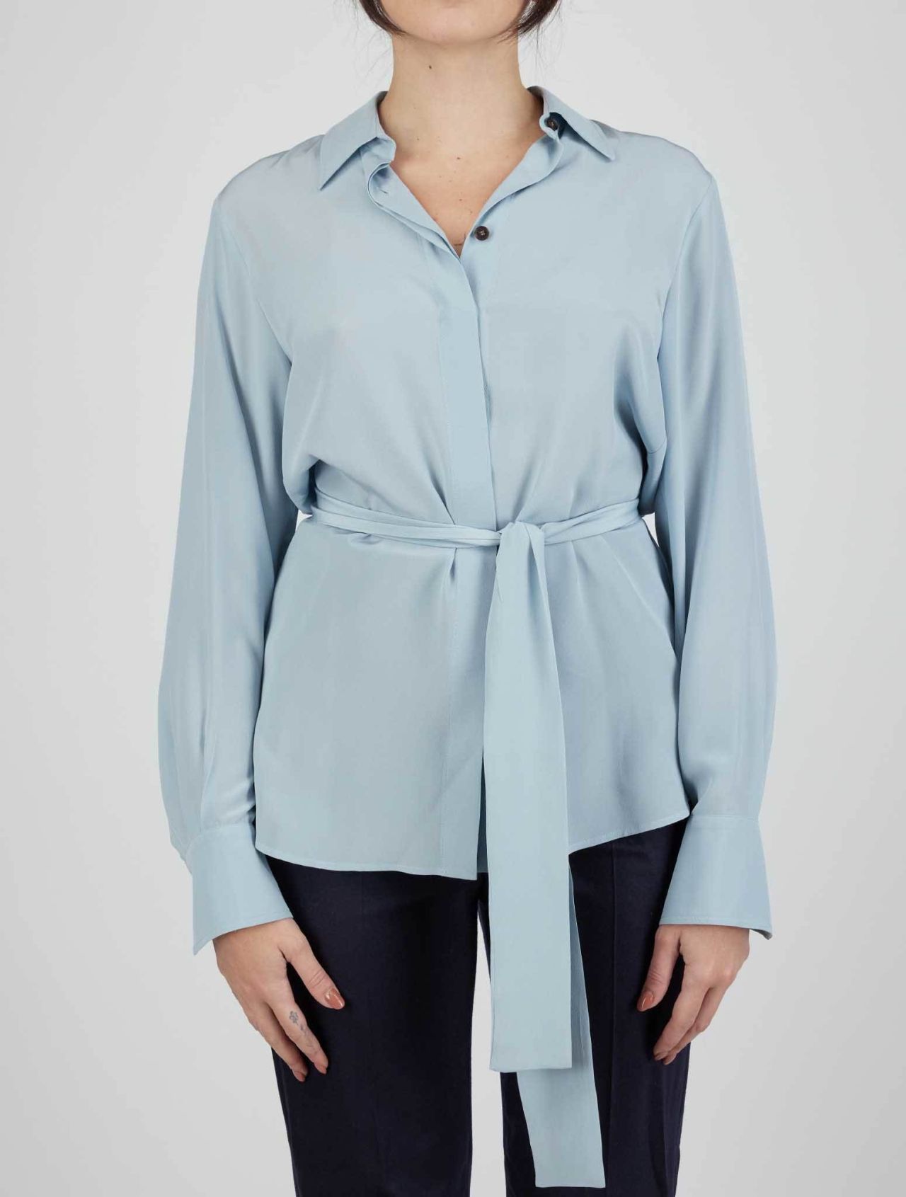 Kiton Light Blue Silk Shirt | IsuiT