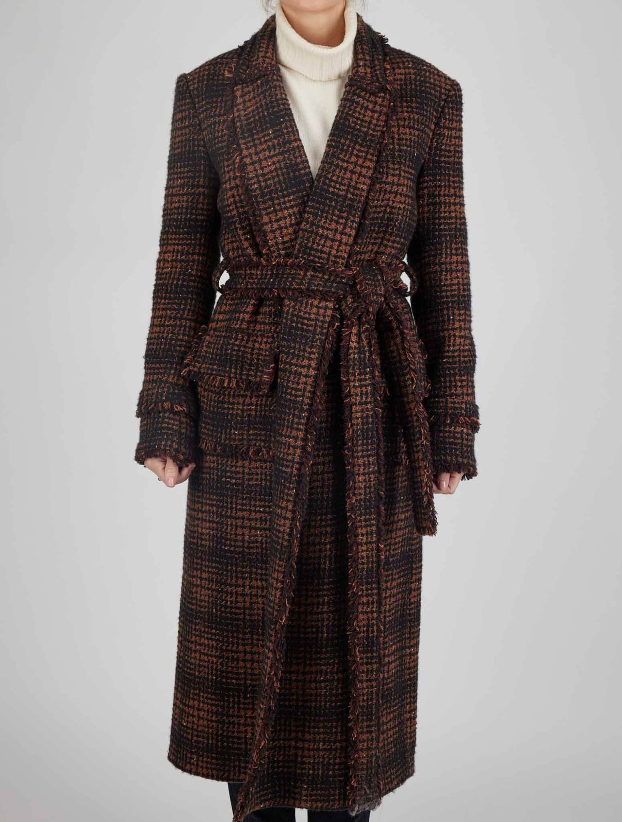 Kiton Multicolor Cashmere Silk Overcoat | IsuiT