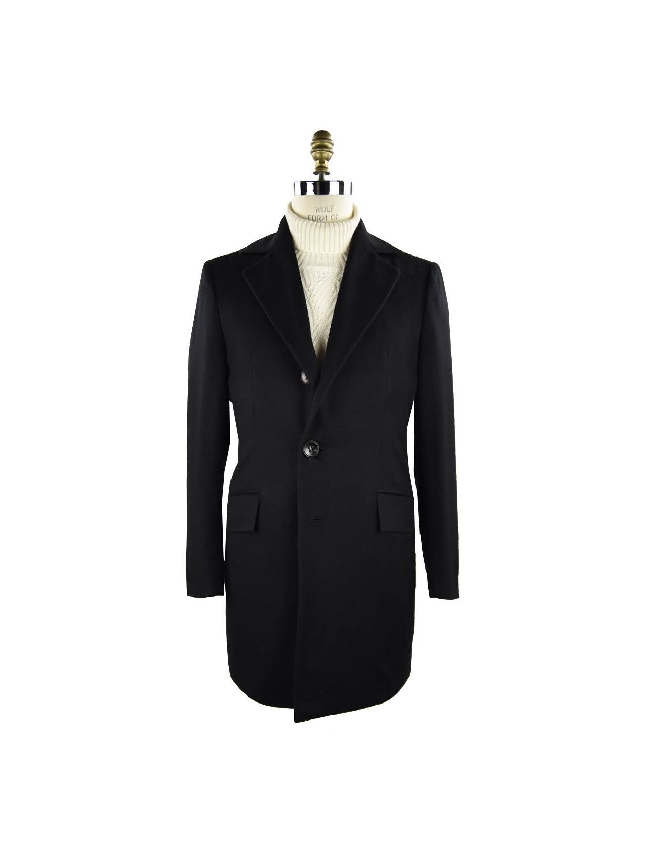 KITON Black Cashmere Overcoat | IsuiT