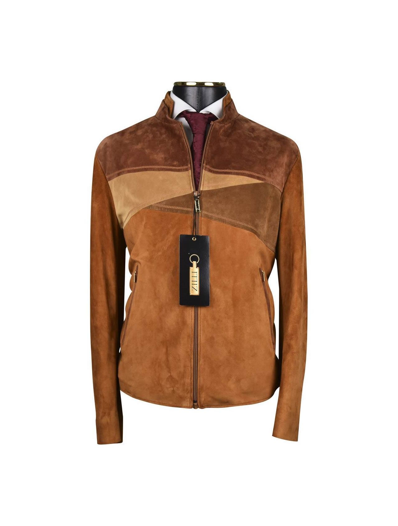 Zilli Brown Leather Suede Coat Mod. Blouson | IsuiT