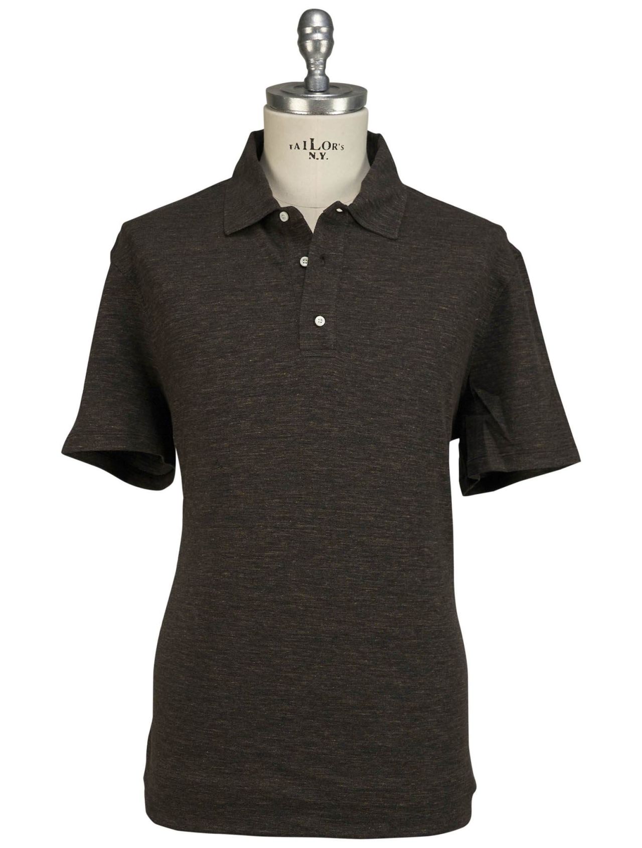 Isaia Brown Wool Cotton Polo | IsuiT