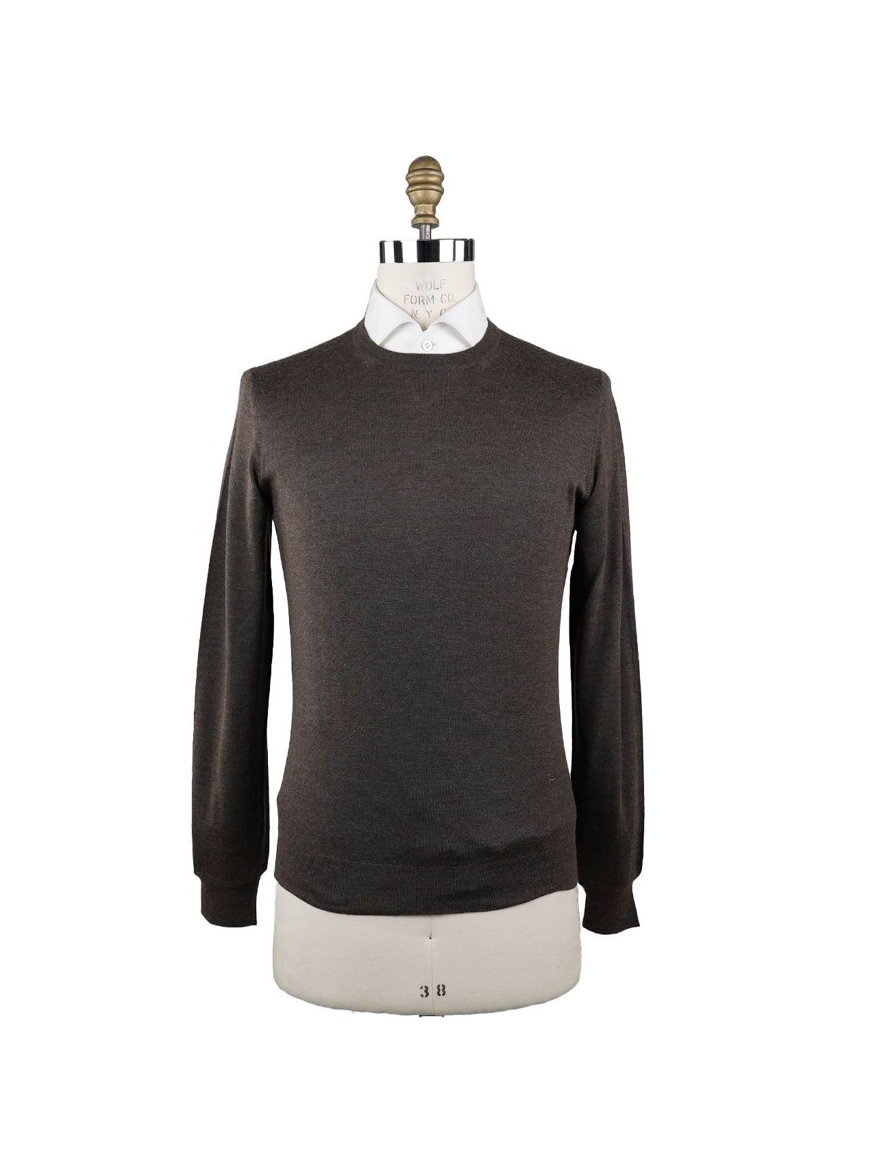 Isaia Brown Cashmere Silk Sweater Crewneck | IsuiT
