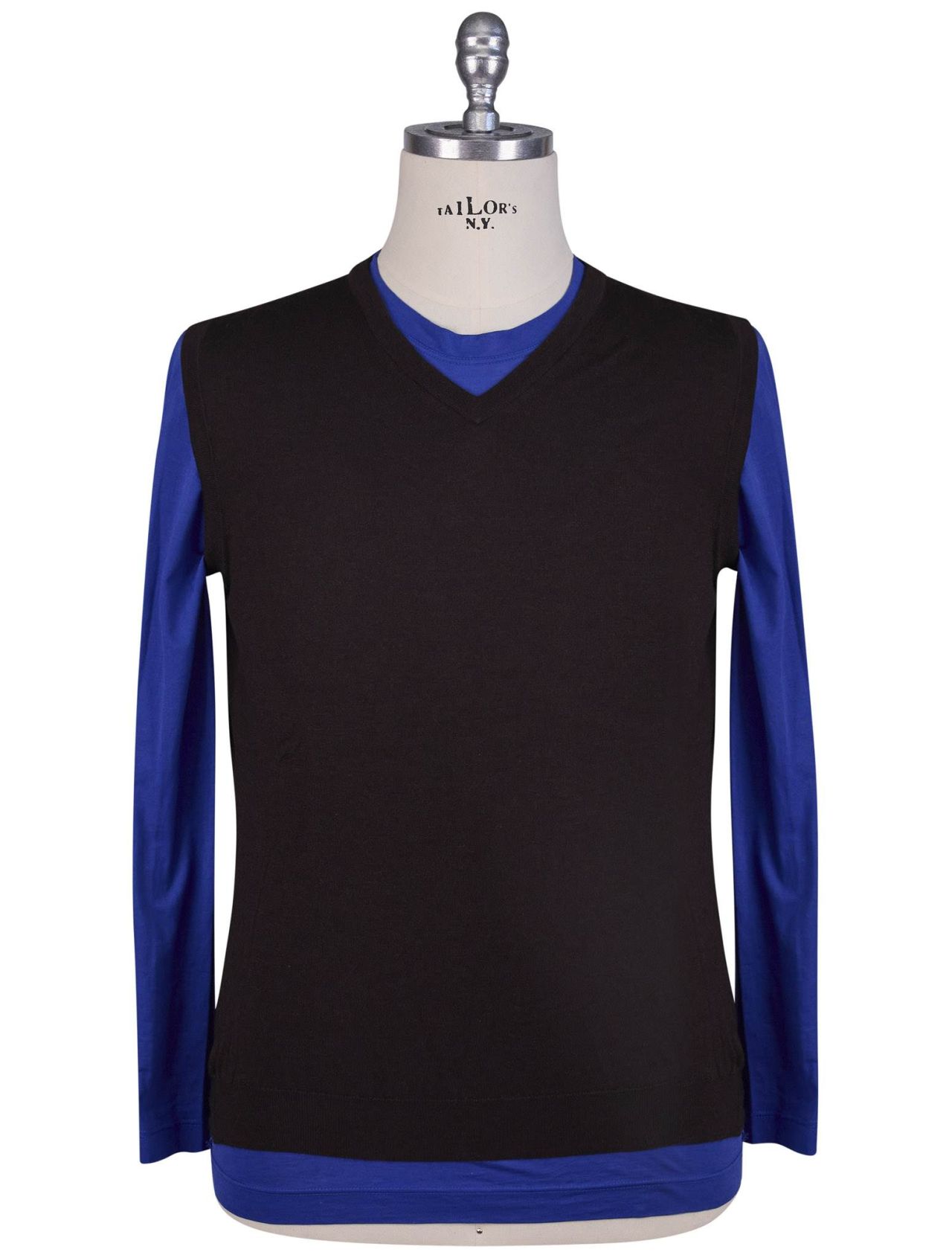 Kiton Brown Cashmere Silk Sweater Gilet | IsuiT