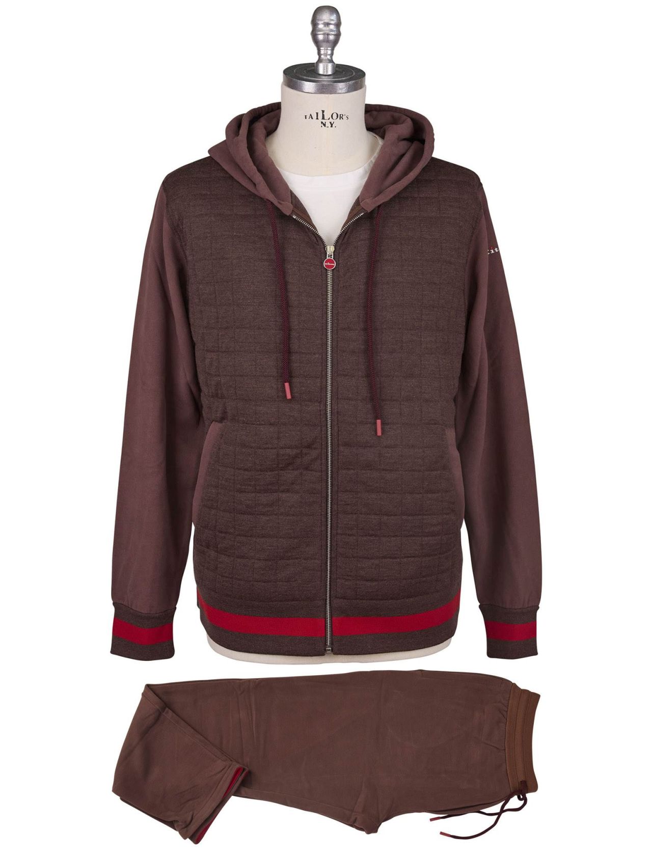 Kiton Brown Burgundy Cotton Wool Tracksuit | IsuiT