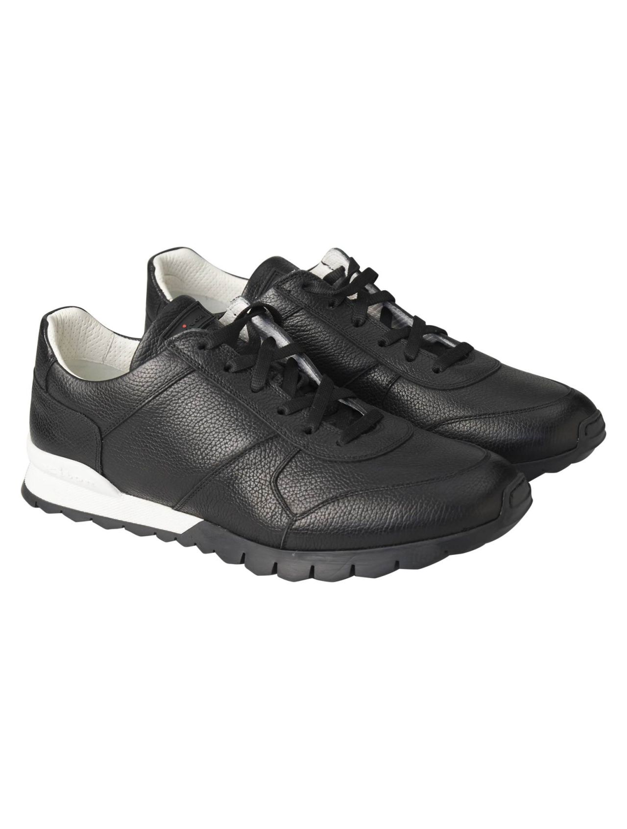 Kiton Black Leather Sneaker | IsuiT