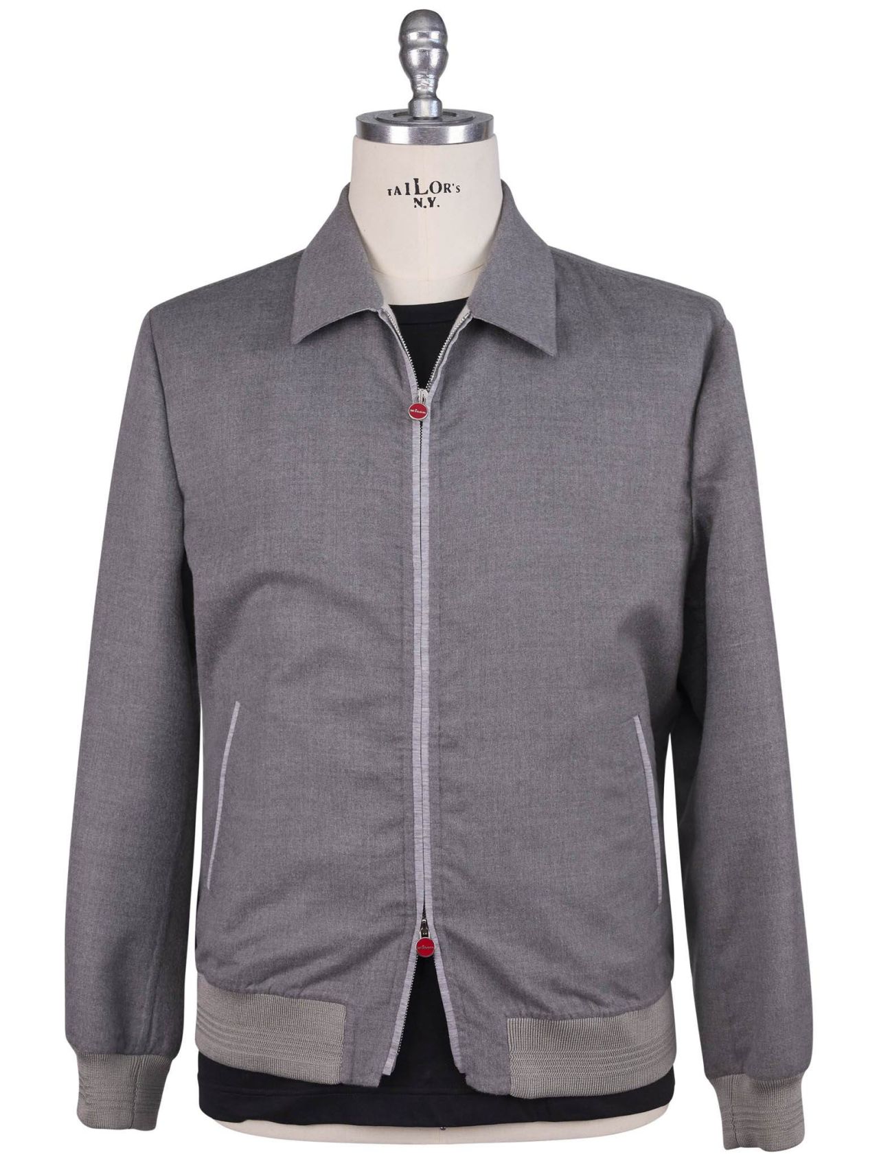 Kiton Gray Cashmere Silk Coat | IsuiT