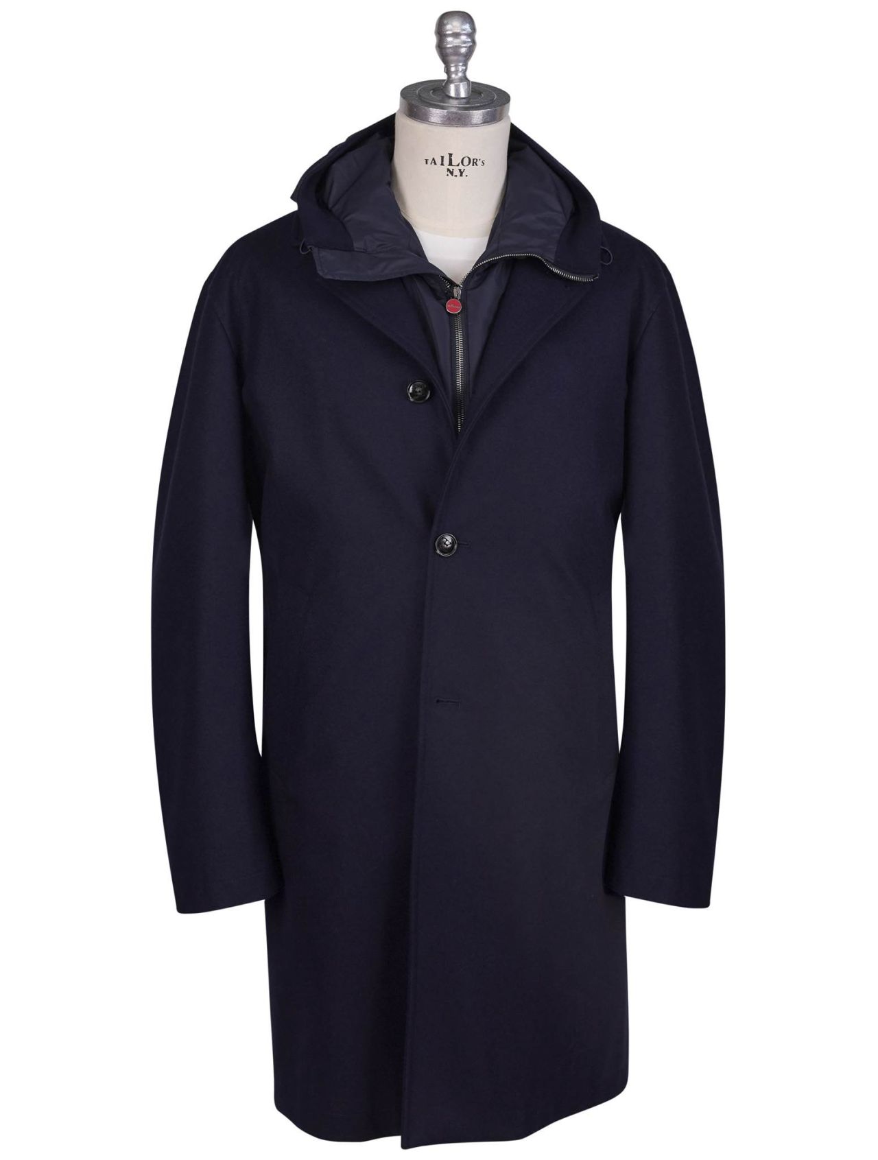 Kiton Blue Virgin Wool Overcoat | IsuiT