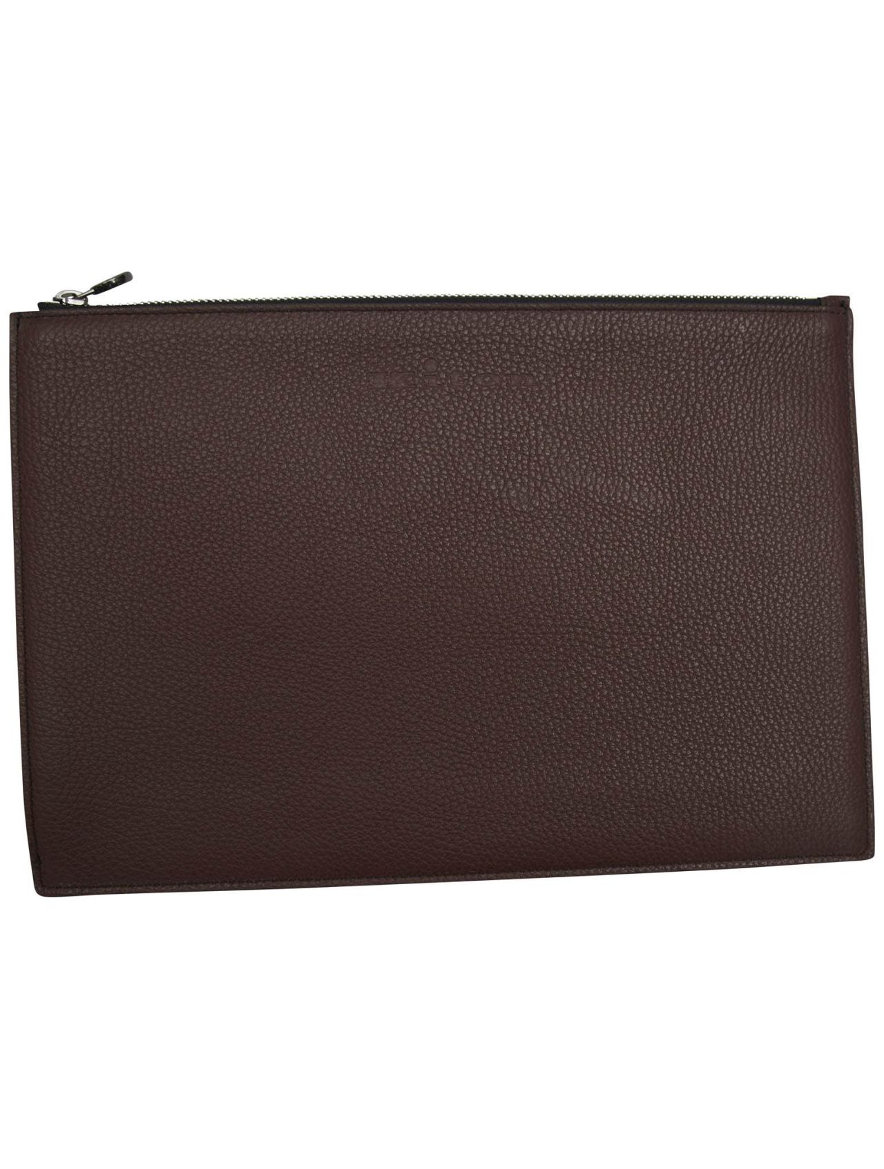 Kiton Brown Leather Pochette | IsuiT