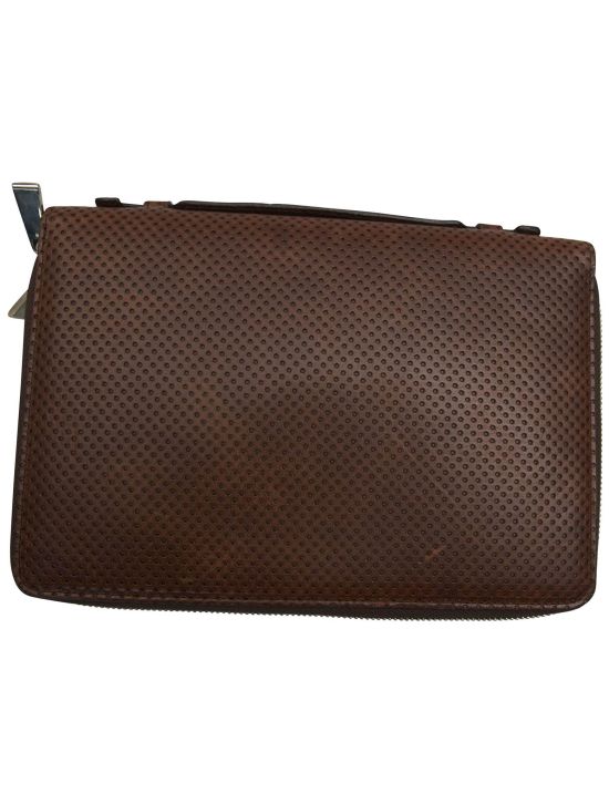 KITON Brown Leather Calfskin Briefcase | IsuiT